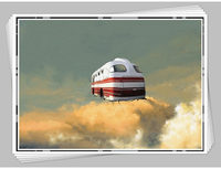 Augmented reality postcard set